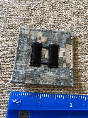 US Army Captain CPT O-3 Rank ACU Hook / Loop Pattern Military Patch ...