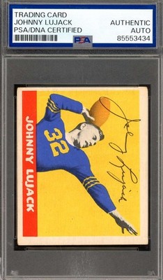 Johnny Lujack PSA DNA Signed 1948 Leaf Rookie Autograph | eBay