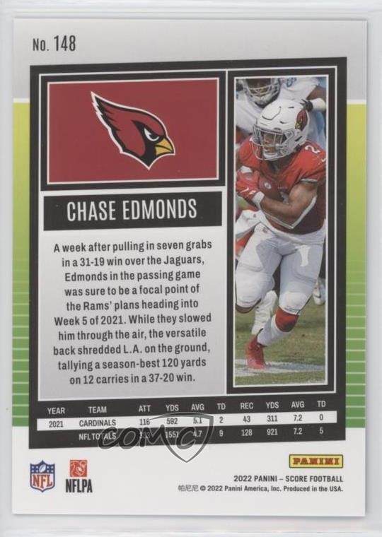 2022 Score Stars /399 Chase Edmonds #148 | eBay