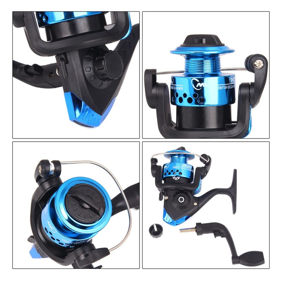 Metal Fishing Reel Fish Reel Fishing Wheel Fishing Feeder (Blue) | eBay ...