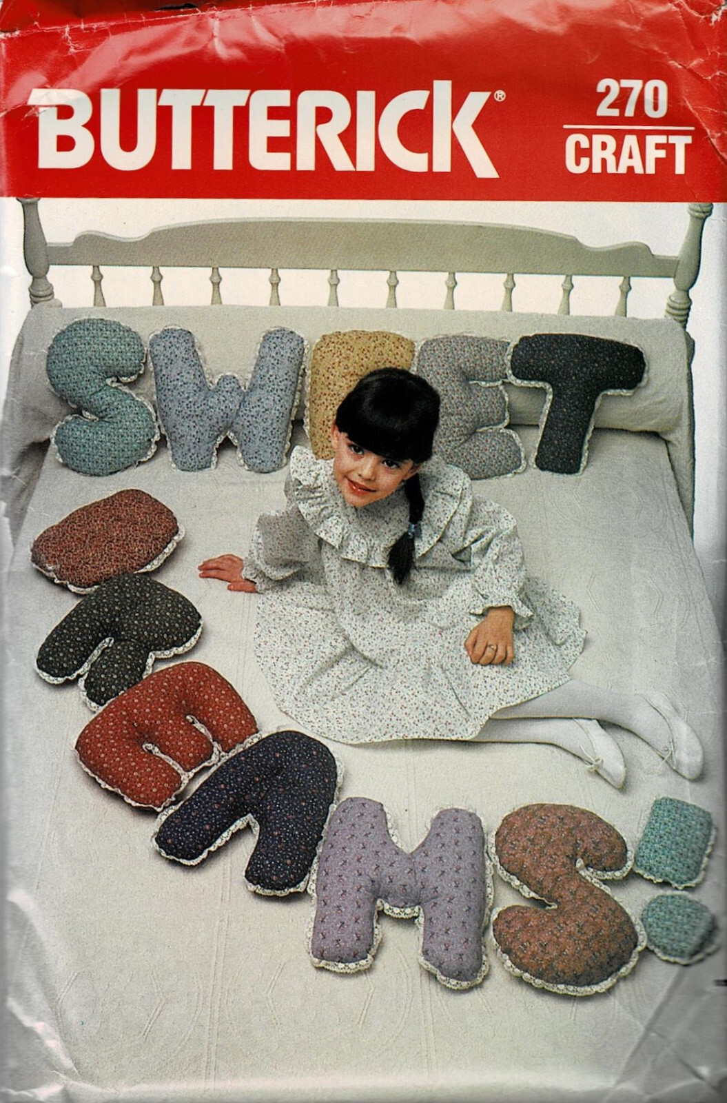 Vintage Sewing PATTERN, 13" Alphabet Letters, Butterick Craft 270 UNCUT ...