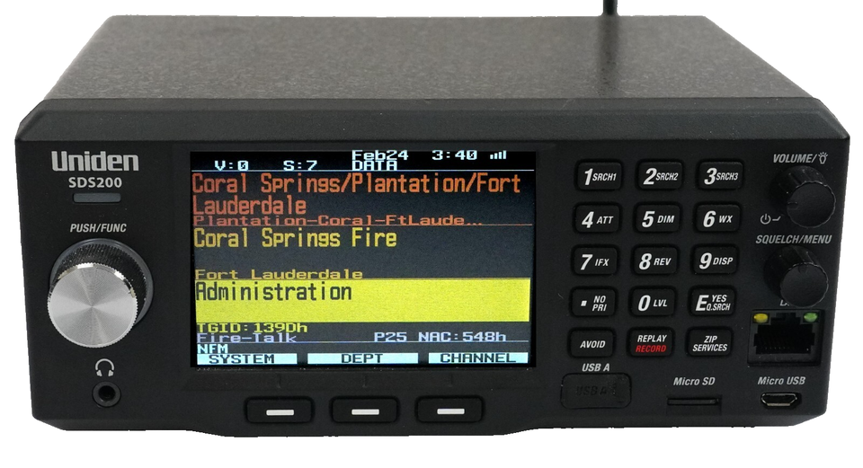 UNIDEN SDS200 MOT DIGITAL BASE SCANNER w/ DMR / MOTOTRBO + WATERFALL ...