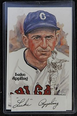 LUKE APPLING BASEBALL HOF ORIGINAL CUT AUTOGRAPH SIGNED PEREZ STEELE ...