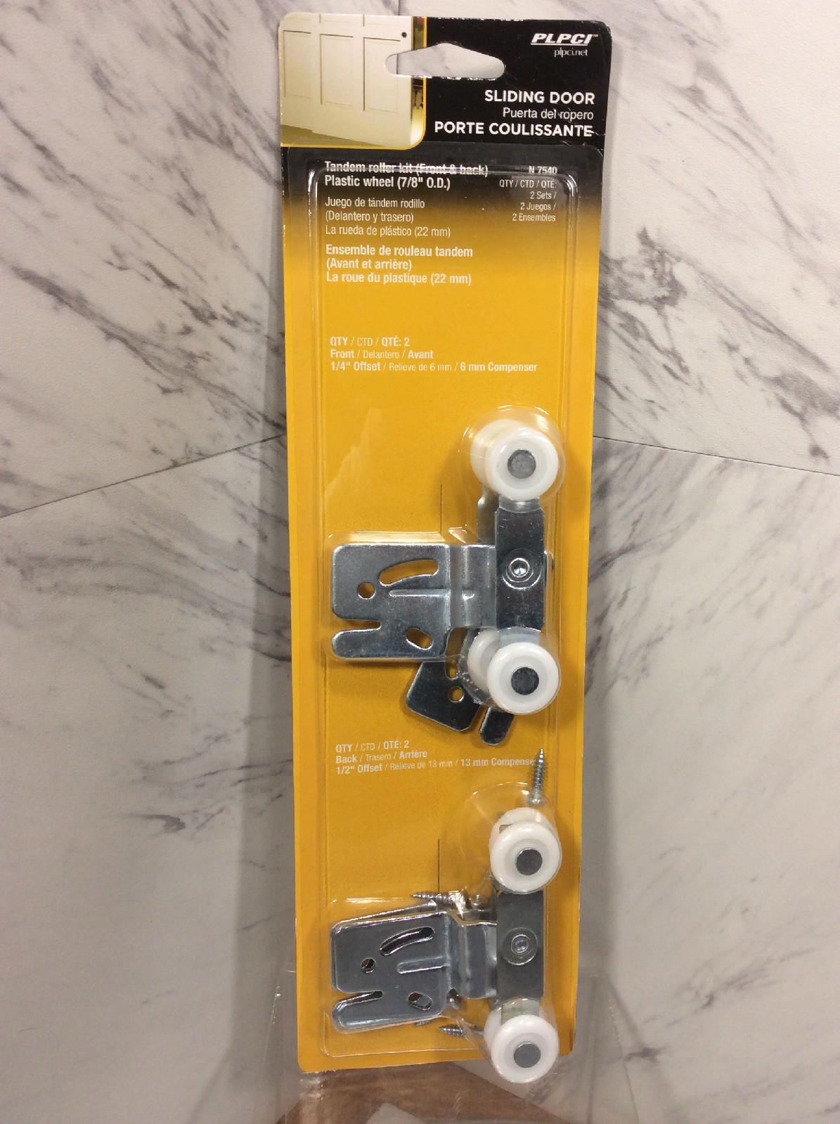 PLPCI Sliding Door Tandem Roller Kit (Front & Back) Plastic Wheel NIP ...