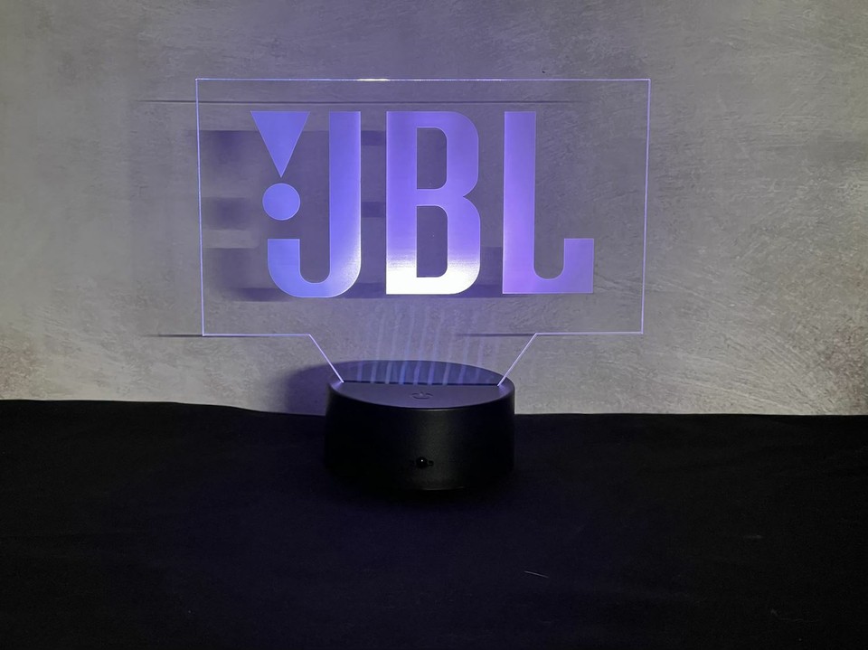 JBL LED Edge Lit Lighted Sign W/ 16 Color Base And Remote 7.8" x 7.1 ...
