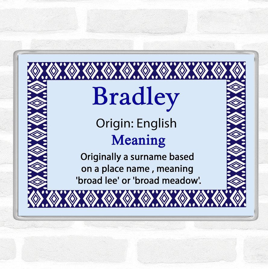 Bradley Name Meaning Jumbo Fridge Magnet Blue | eBay UK