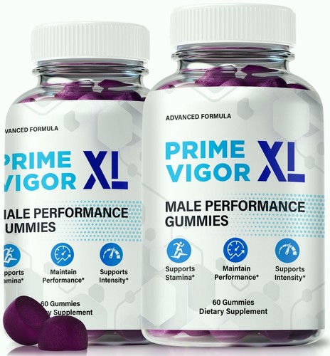 (2 Pack) Prime Vigor XL Gummies for Men ed, PrimeVigor XL Advanced Male ...
