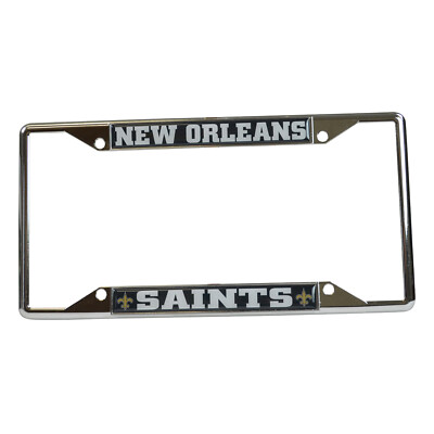 New NFL New Orleans Saints Car Truck Chrome Metal License Plate Frame ...