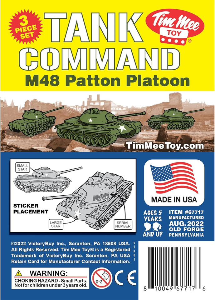 WW2 Plastic Army Men Tanks - OD Green 3pc Set - Made in USA - TimMee ...