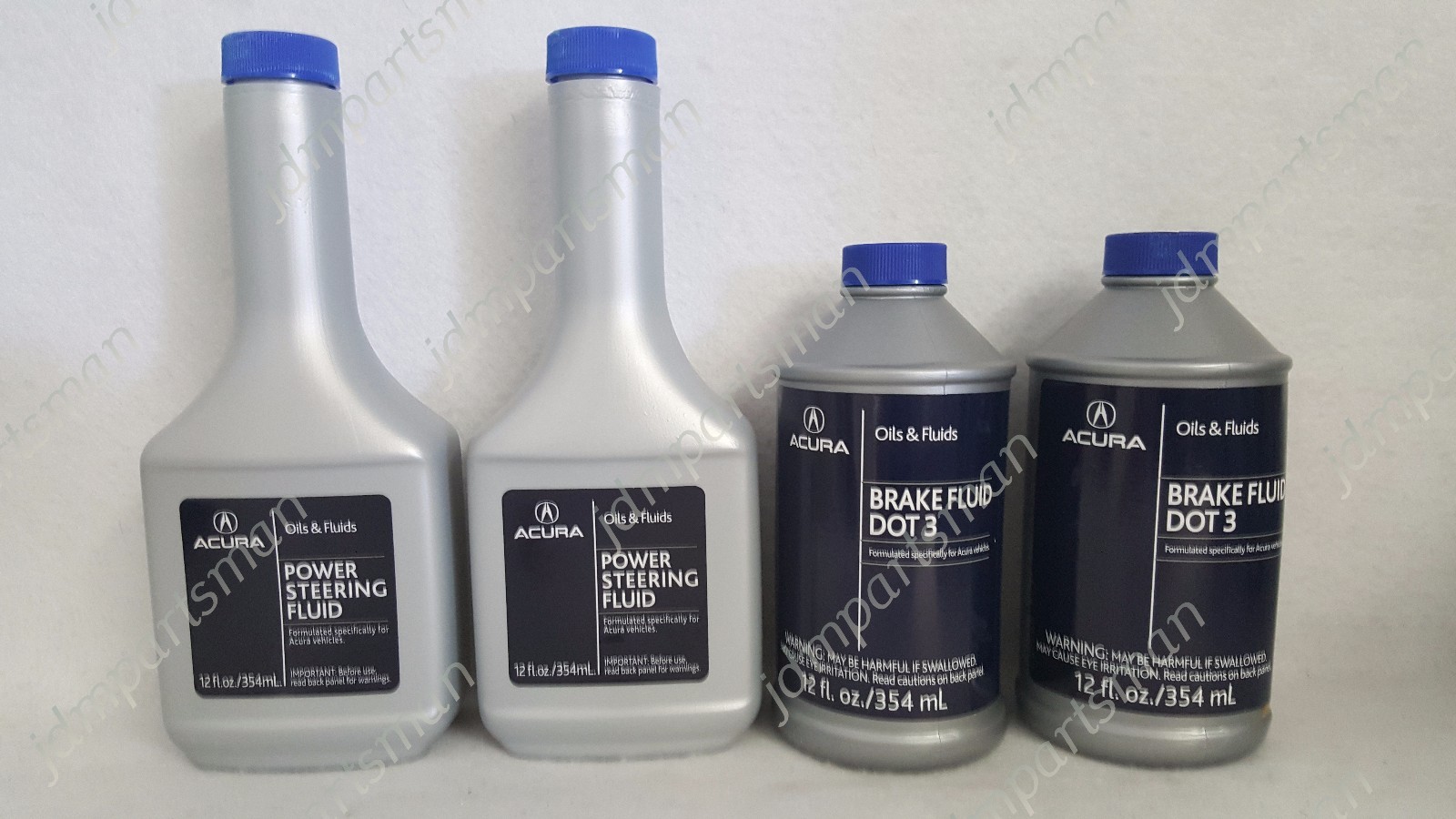 Genuine Acura Power Steering Fluid (2x) Bottle and Brake Fluid Dot 3 ...