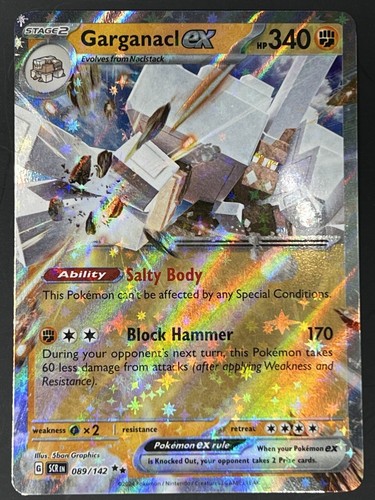Holo Garganacl ex 089/142 Double Rare Stellar Crown Pokemon TCG | eBay