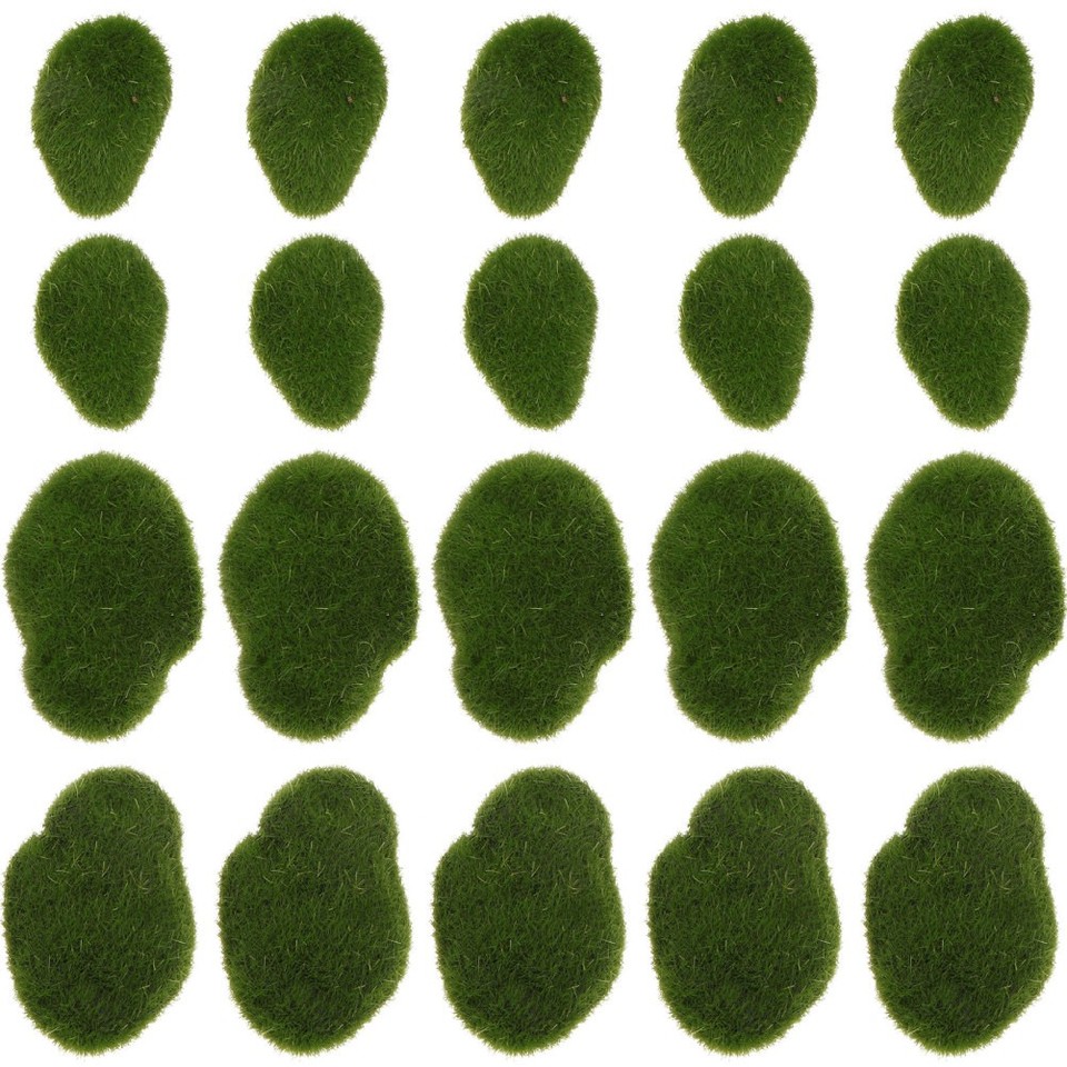 20 Pcs Faux Moss Landscape Crafts for Miniature Garden Accessories ...