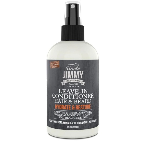 NEW Uncle Jimmy hair & Beard Leave in Conditioner 8oz ALL NATURAL ...
