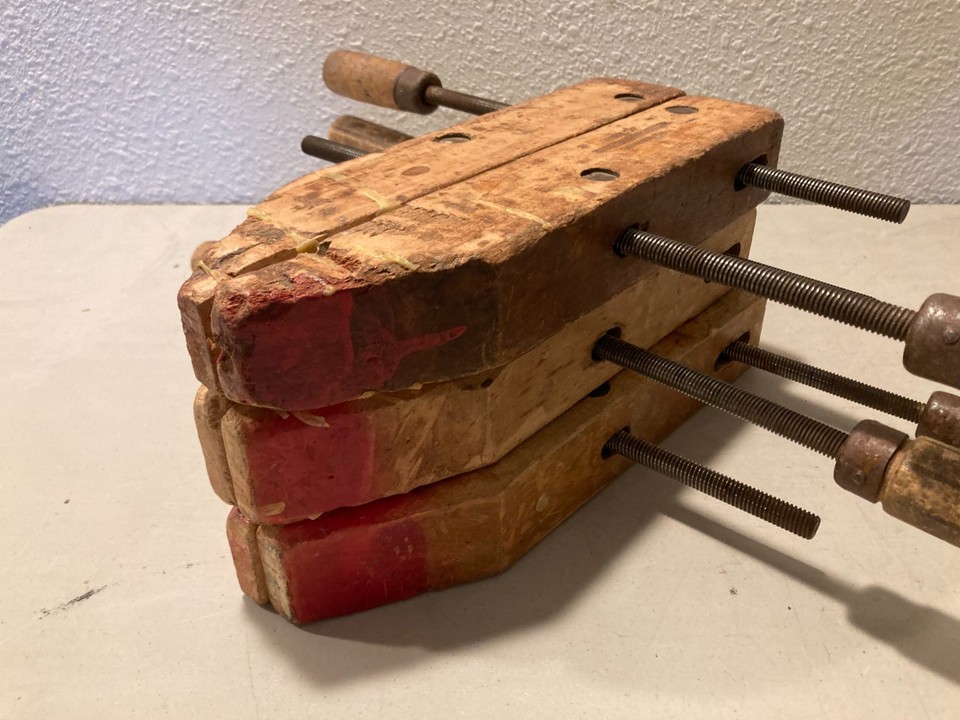 🔥Lot of 3 Jorgensen 14" Hand Screw Wood Clamps Parallel Adjustable ...