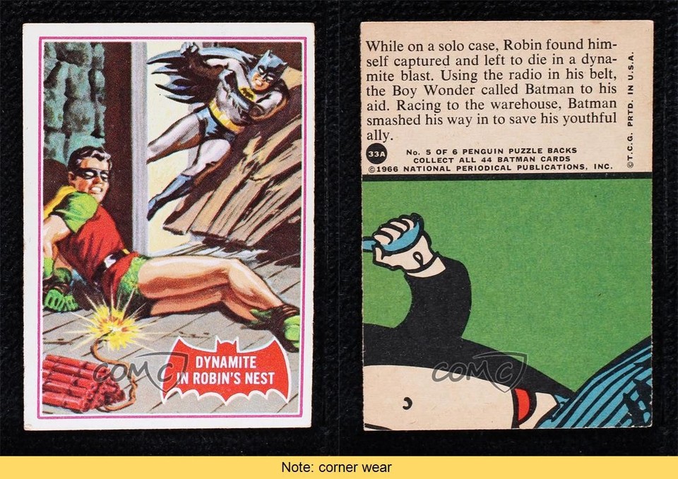 1966 Topps Batman A Series (Red Bat Logo) Dynamite in Robin's Nest READ ...