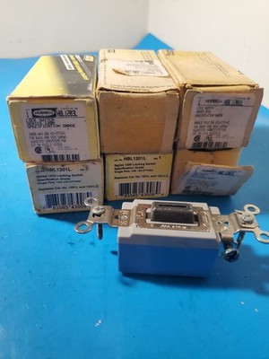Lot Of 5 HUBBELL HBL1201L & 1 HBL1203L Locking Toggle Switches | eBay