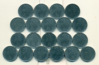 20 DIFFERENT 100 LIRE COINS from ITALY w/ CONSECUTIVE DATES OF 1963 to ...