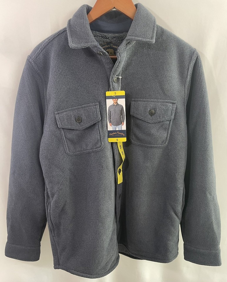 Freedom Foundry Men’s Fleece Shirt Jacket With Pockets NWT | eBay