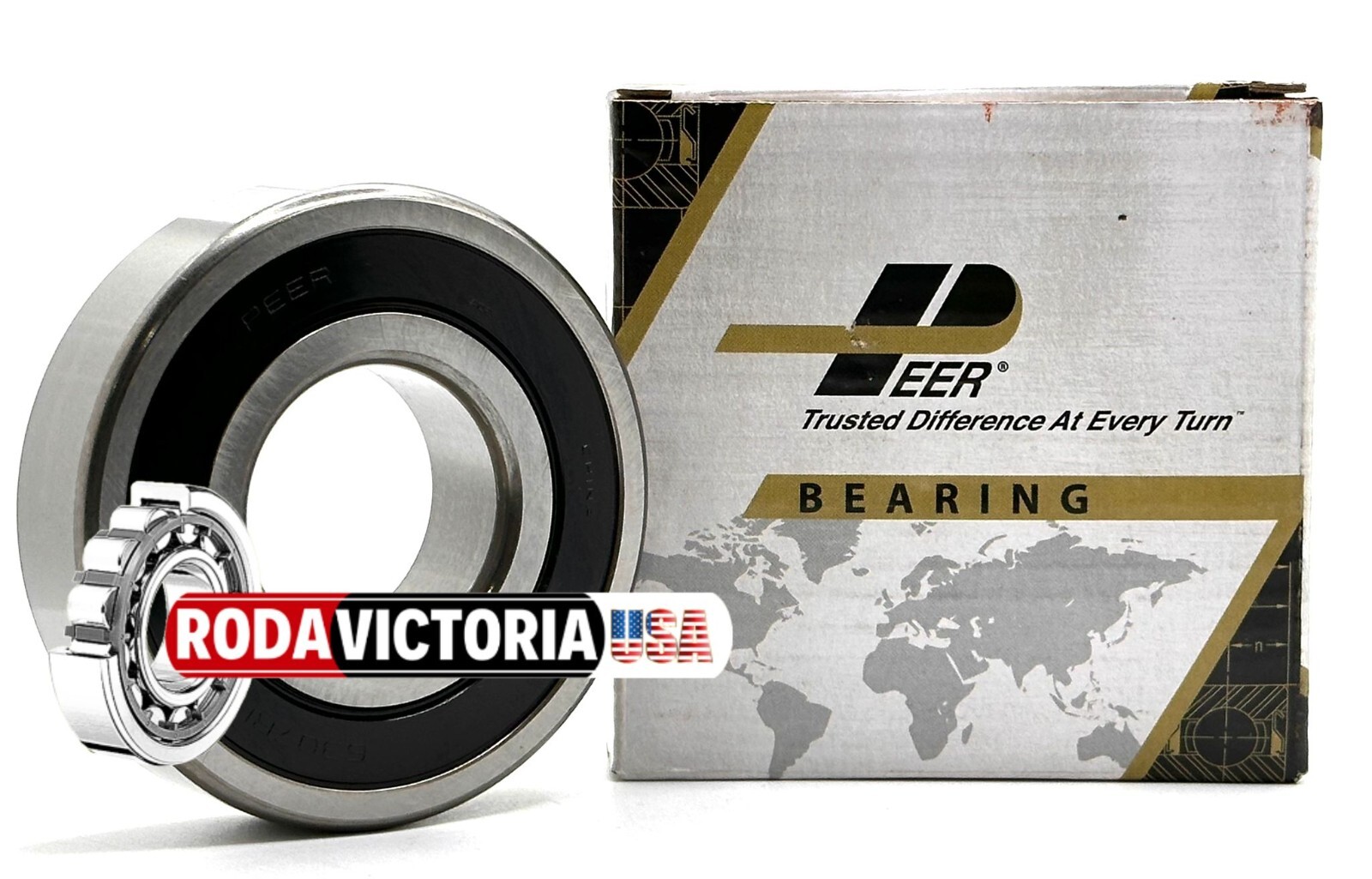 PEER 6307 2RLD V2 DEEP GROOVE BALL BEARING, RUBBER SEALED 35x80x21nn ...