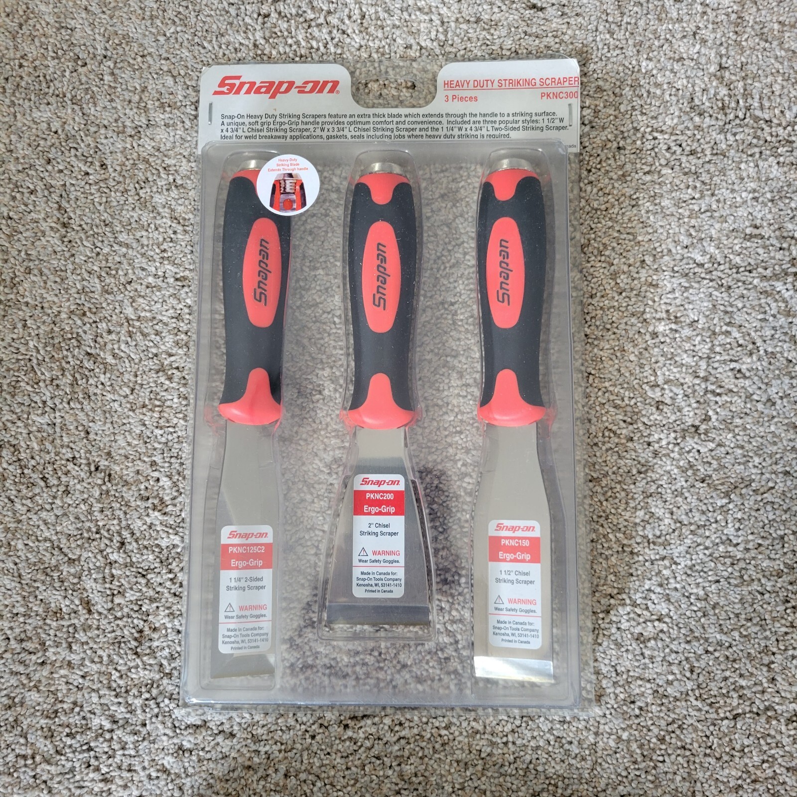 Snap-on Tools Heavy Duty 3pc Striking Scraper Set PKNC300 for sale ...