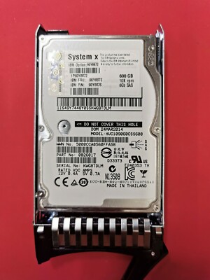 IBM 600GB 10k 6G SAS 2.5" SFF Server Internal Hard Drive - 90Y8873 ...
