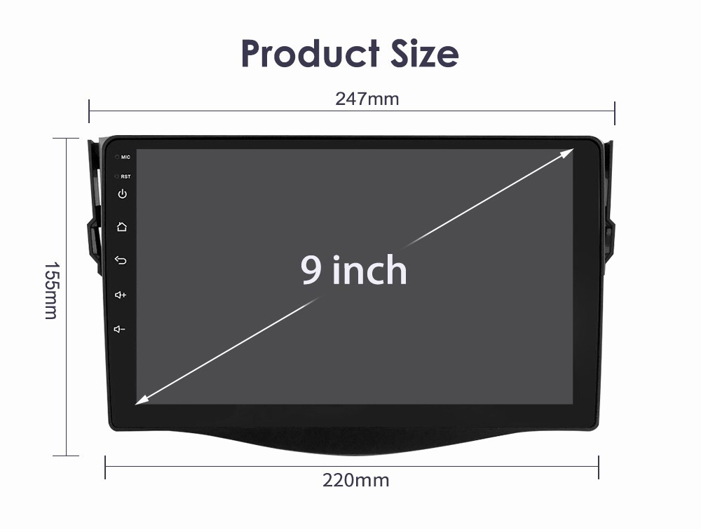 Microphone 4+64GB Android Carplay Car Stereo AM Radio For 2006-2012 ...