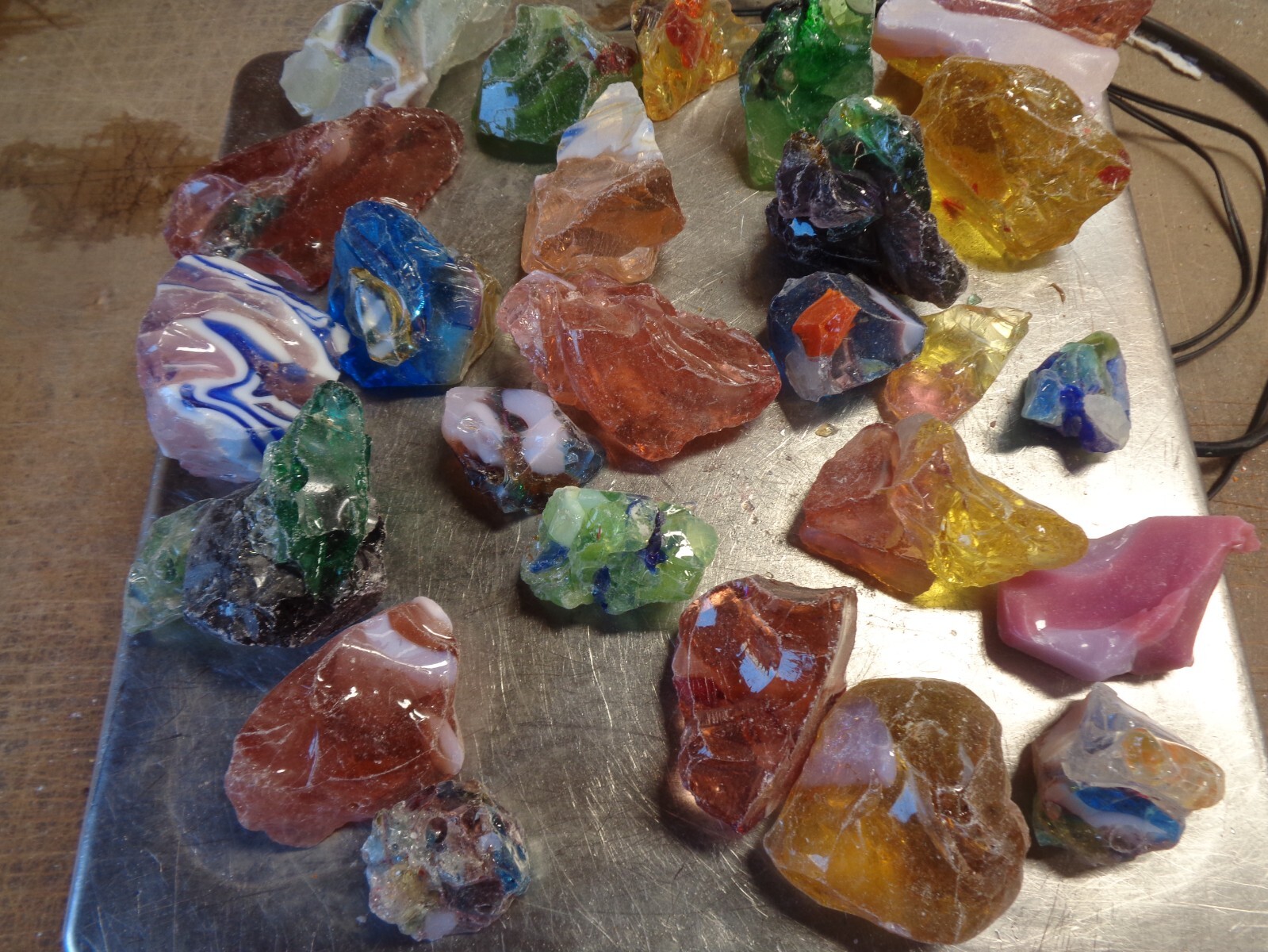 Slag Cullet Glass Rock Multi Color 5.0 lb NN2 Rocks Yard Deco Aquarium ...