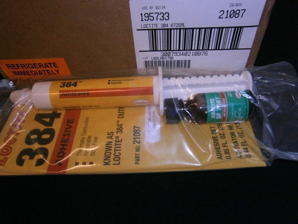 LOCTITE 384 Thermally Conductive Adhesive 25ml Syringe OR Kit+SF 7387 ...