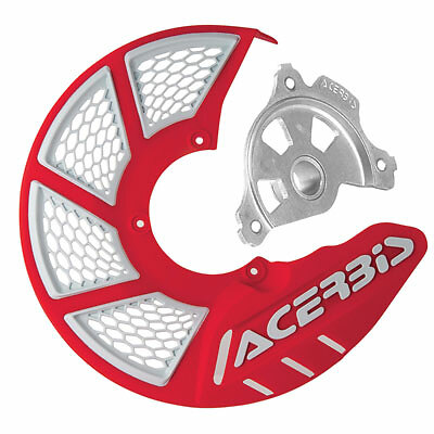 Acerbis X-Brake Vented Front Disc Cover with Mounting Kit Red/White for ...