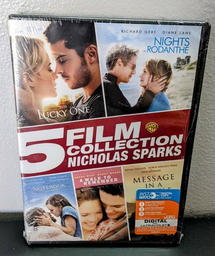 5 Film Collection Nicholas Sparks Lucky One Notebook Rodanthe Bottle ...