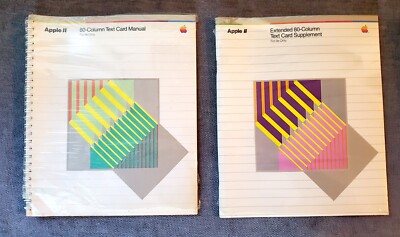 Vintage 1980s Apple 80-Column Card Manual & Extended Supplement--Shrink ...