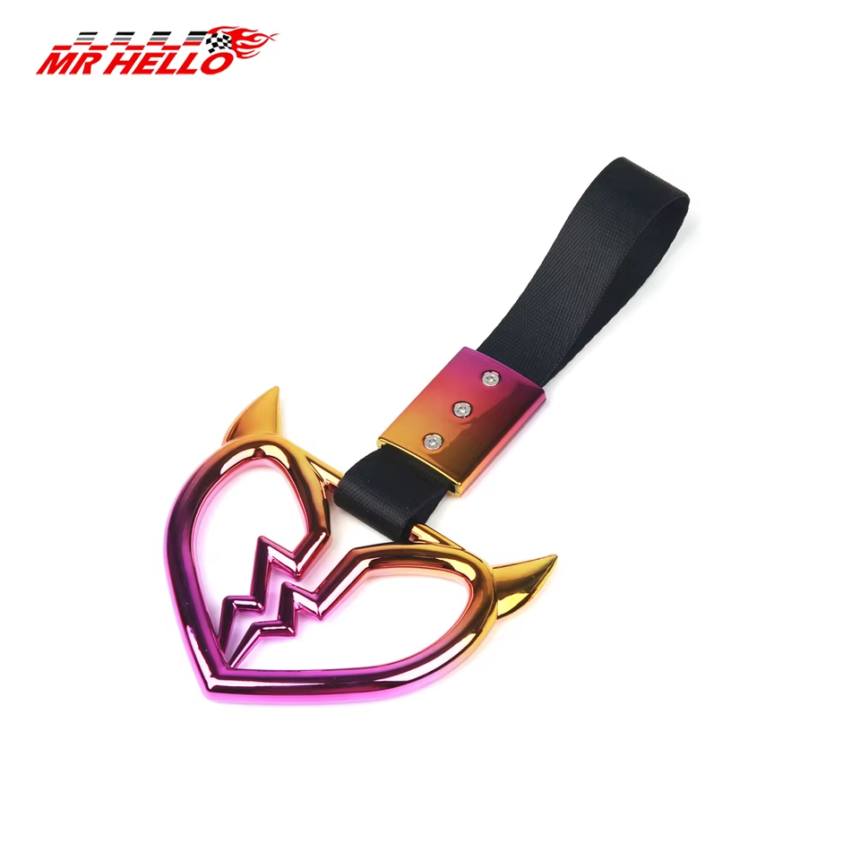 1Pcs Tow Rope Heart Ring Car Tow Decoration Belt Train Bus Handle Hand ...