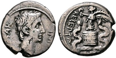 Octavian Augustus (29-27 BC) Roman quinarius Asia Recepta RIC 276 ex ...