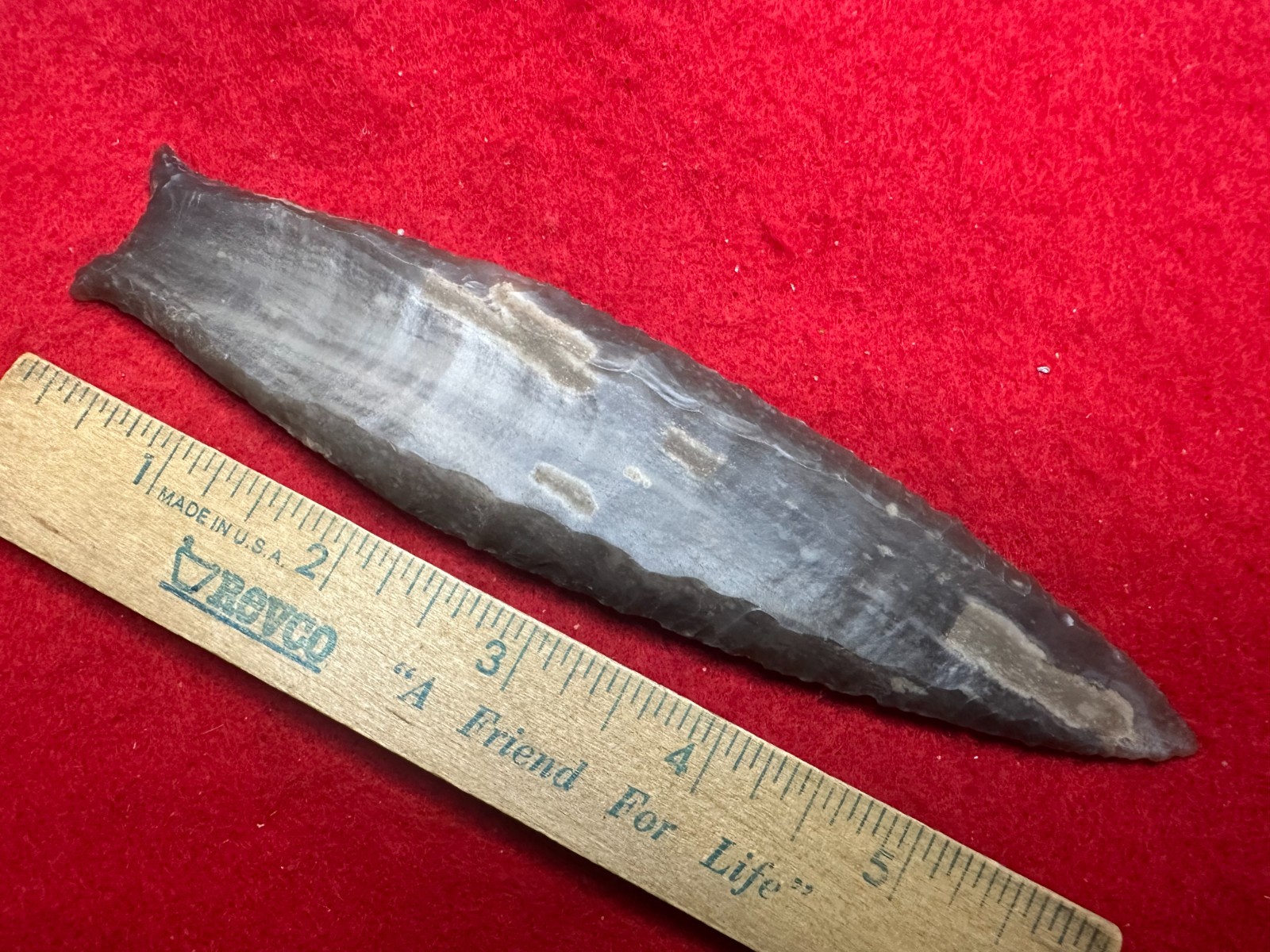 6 1/8" Fluted Cumberland Point, Indian Artifacts, Arrowheads, Hopewell ...