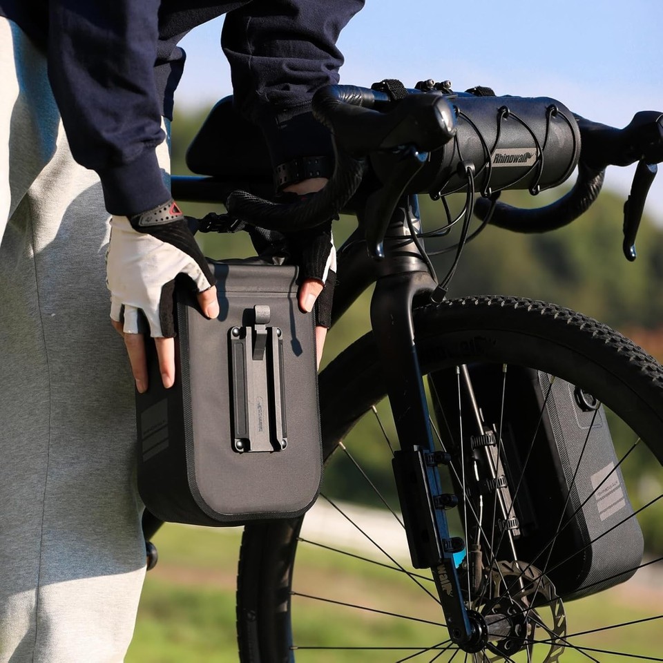 6L Waterproof Bike Front Fork Bag Bike Rear Rack Pannier Bicycle Dry ...
