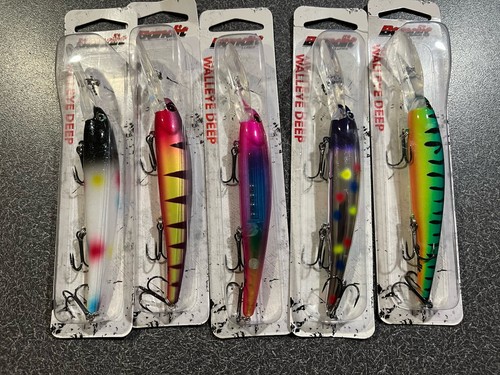 5 New Bandit Walleye Deep Fishing Lures In 5 Colors. Catches Other Fish ...