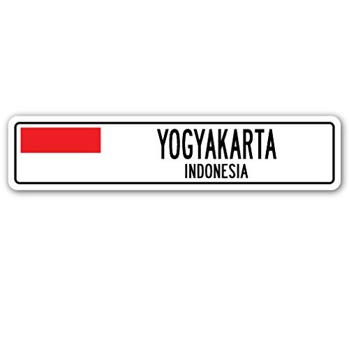 Yogyakarta, Indonesia Street Sign Indonesian Flag City Country Road ...