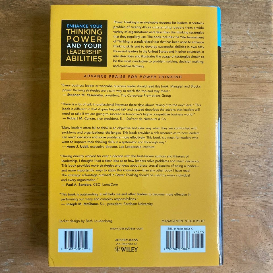 Power Thinking: How the Way You Think Can Change the Way You Lead | eBay