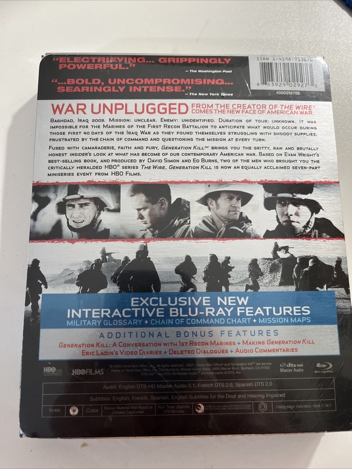 Generation Kill Blu-ray Set HBO NIB 7 Parts / Over 7 Hours / 3 Discs NEW SEALED 883929029273 | eBay