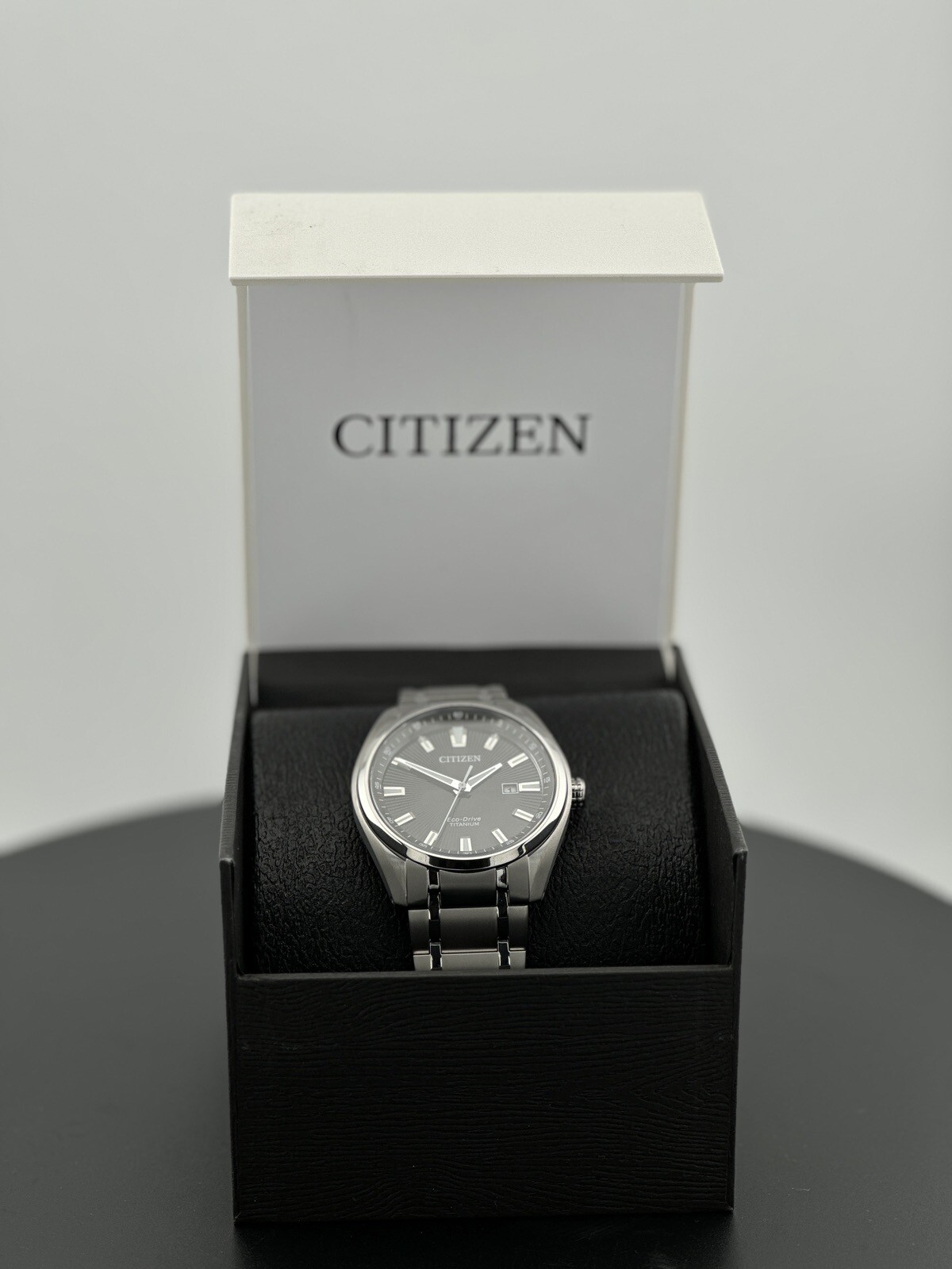 Citizen Eco-Drive Super Titanium AW1248-80E Men's Silver Analog Dial ...
