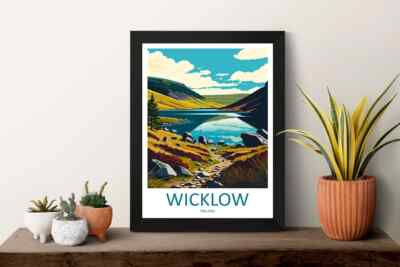 (Laminated) Wicklow Mountains Travel Poster Print Wall Art | eBay Australia