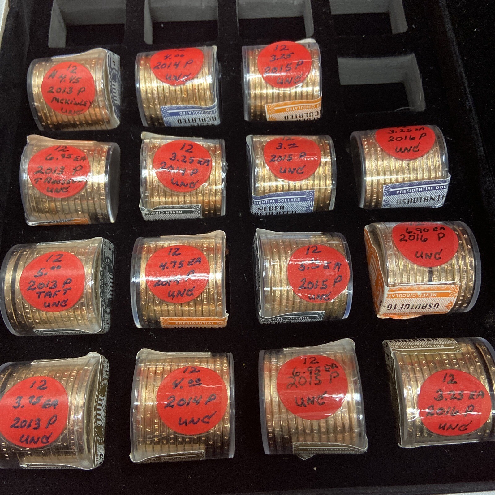Lot of 39 Different Presidential Dollar Coin rolls(12 in each ...