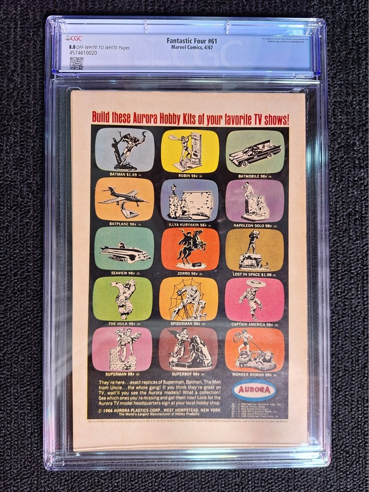 Fantastic Four #61 CGC 8.0 Marvel Comics 1967 Silver Surfer and Sandman ...