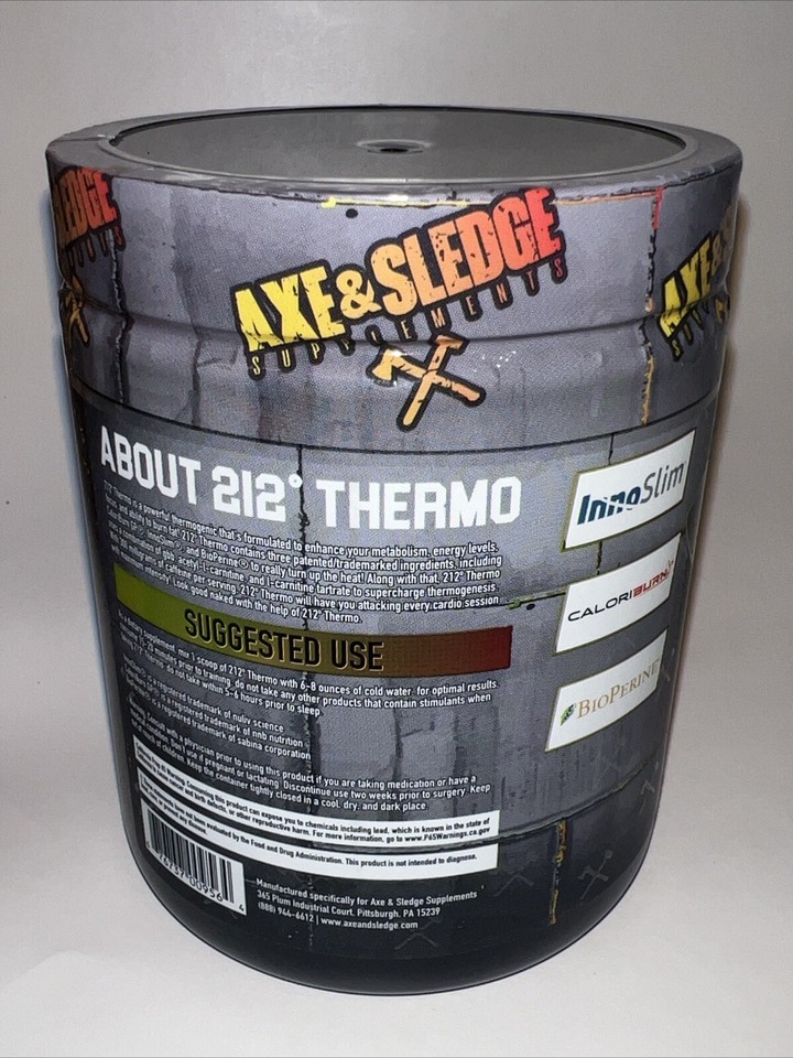 Axe & Sledge 212° 212 Thermo High Powered Thermogenic Fat Burner 30 ...