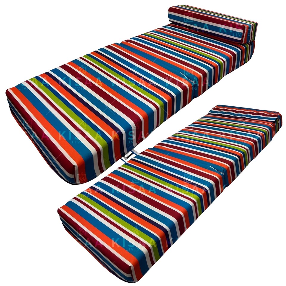 Fold Out Single Chair Z Bed Sofa Guest Futon Chair Bed Lounger Mattress ...