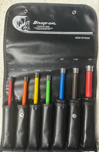 Snap-On NDD1070AK SAE Hex Nut Driver 7pc Set w/ Pouch - 1/ 4" to 1/2 ...