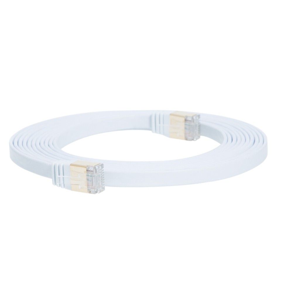 CAT7 Ultra Slim Flat SFTP Ethernet Patch Cable 10Gbps LAN Network Cord ...