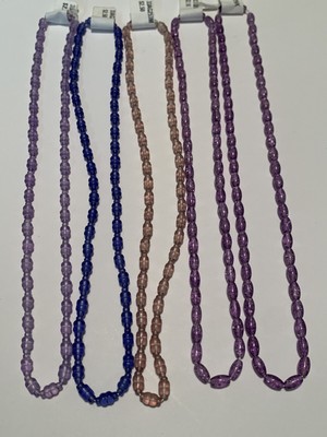 5 STRANDS OF BEADS (266 Total) Bumpy Oval Matte & Oval Crackle | eBay