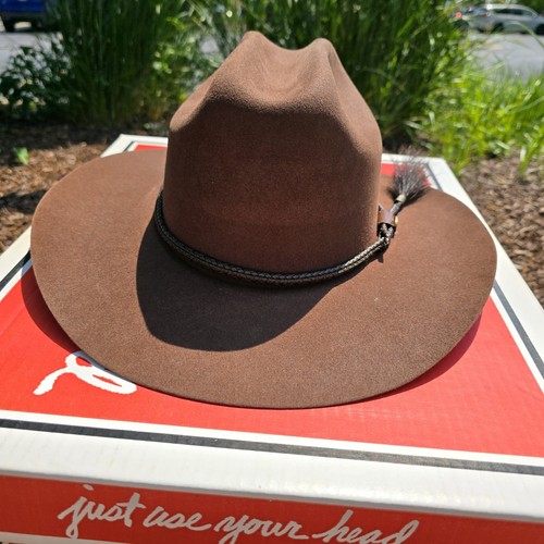 Vintage Bailey 3x Beaver Cowboy Hat 7 1/4 Brown Pristine W/ Box | eBay
