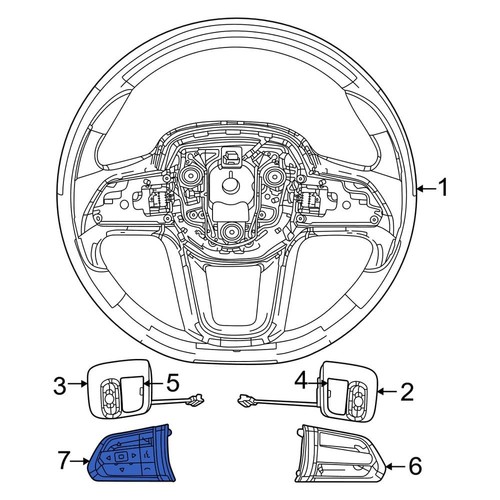 Ram 7EL61LXFAA Left Steering Wheel Radio Controls | eBay